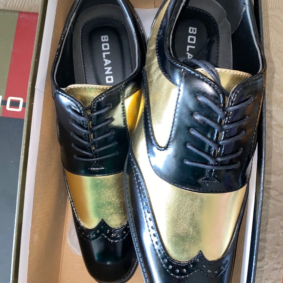 boland | Shoes | Mens Oxford Boland Tuxedo Dress Shoes Black Gold 95 ...